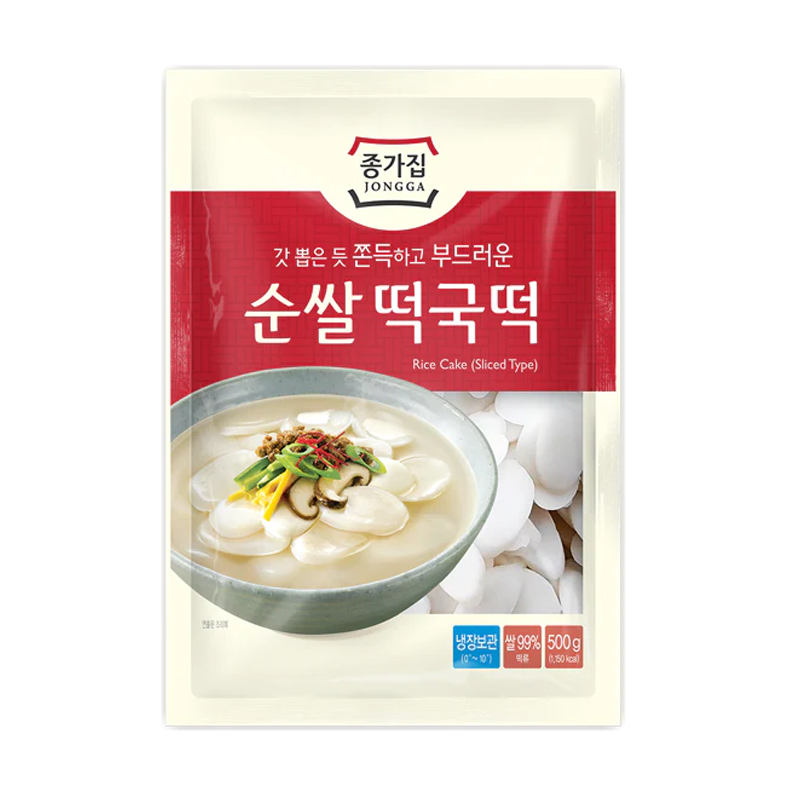 Jongga Rice Cake Sliced 500g Oceanic Supermarket Jongga Rice Cake Sliced 500g Oceanic Supermarket